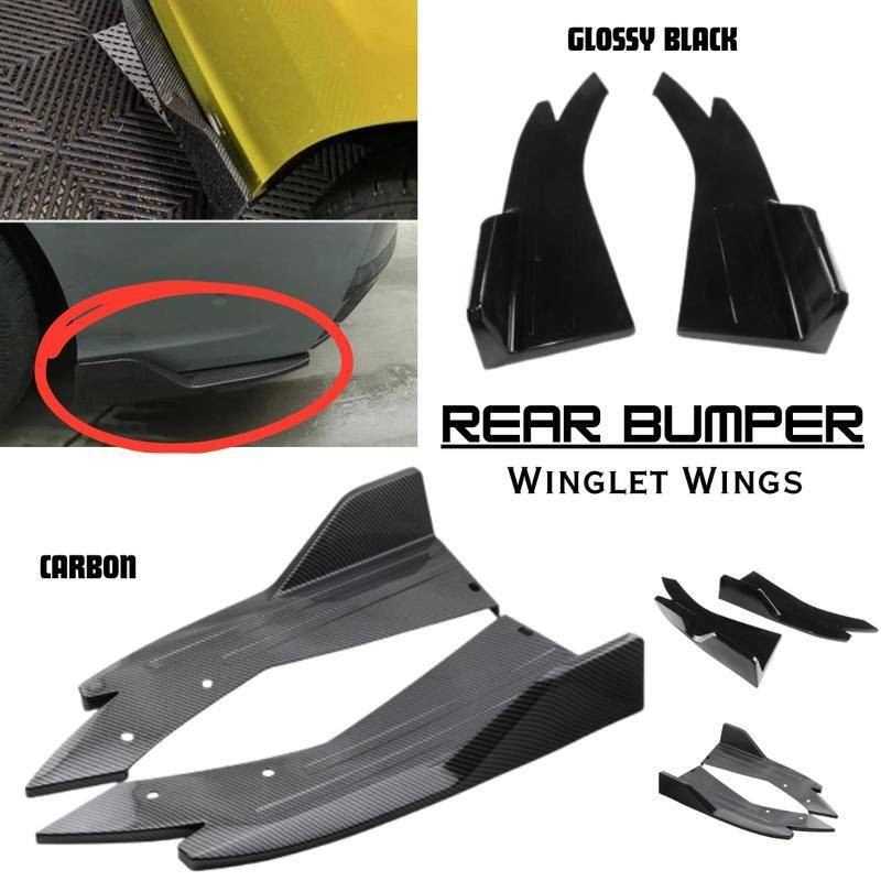 *UPGRADE DESIGN*Universal Rear Bumper Lip Diffuser Winglet Wings Anti ...