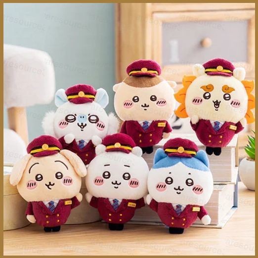 SQ3 Chiikawa x Hankyu Train Plush Dolls Gift For Girls Bag Pendant ...
