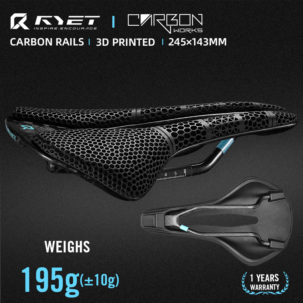 NEW RYET 3D Printed Bike Saddle 245mm*135/143MM 145g 195g 7*9mm 3D Printed Bicycle Seat MTB ...