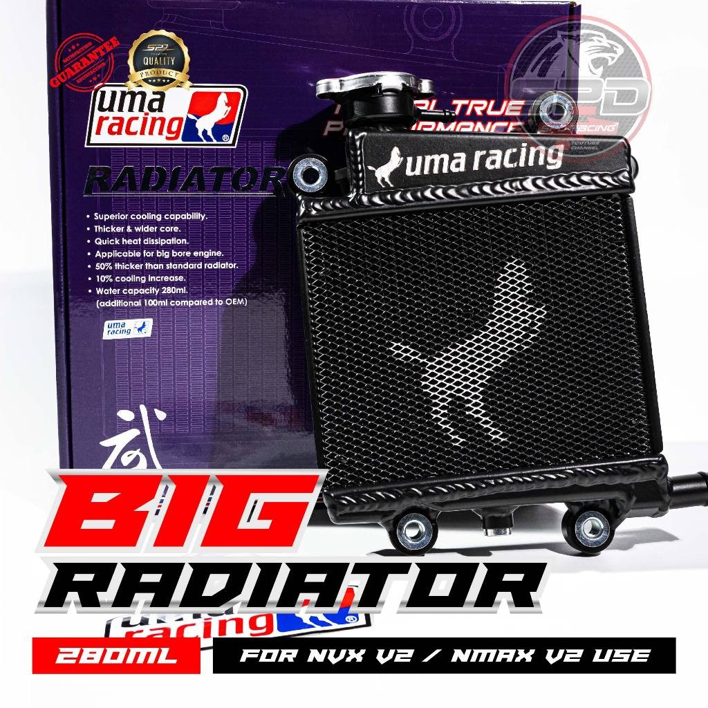 Big Radiator Uma Racing NVX V2 NMAX V2 280ML Coolant Tank NVX155 V2 ...
