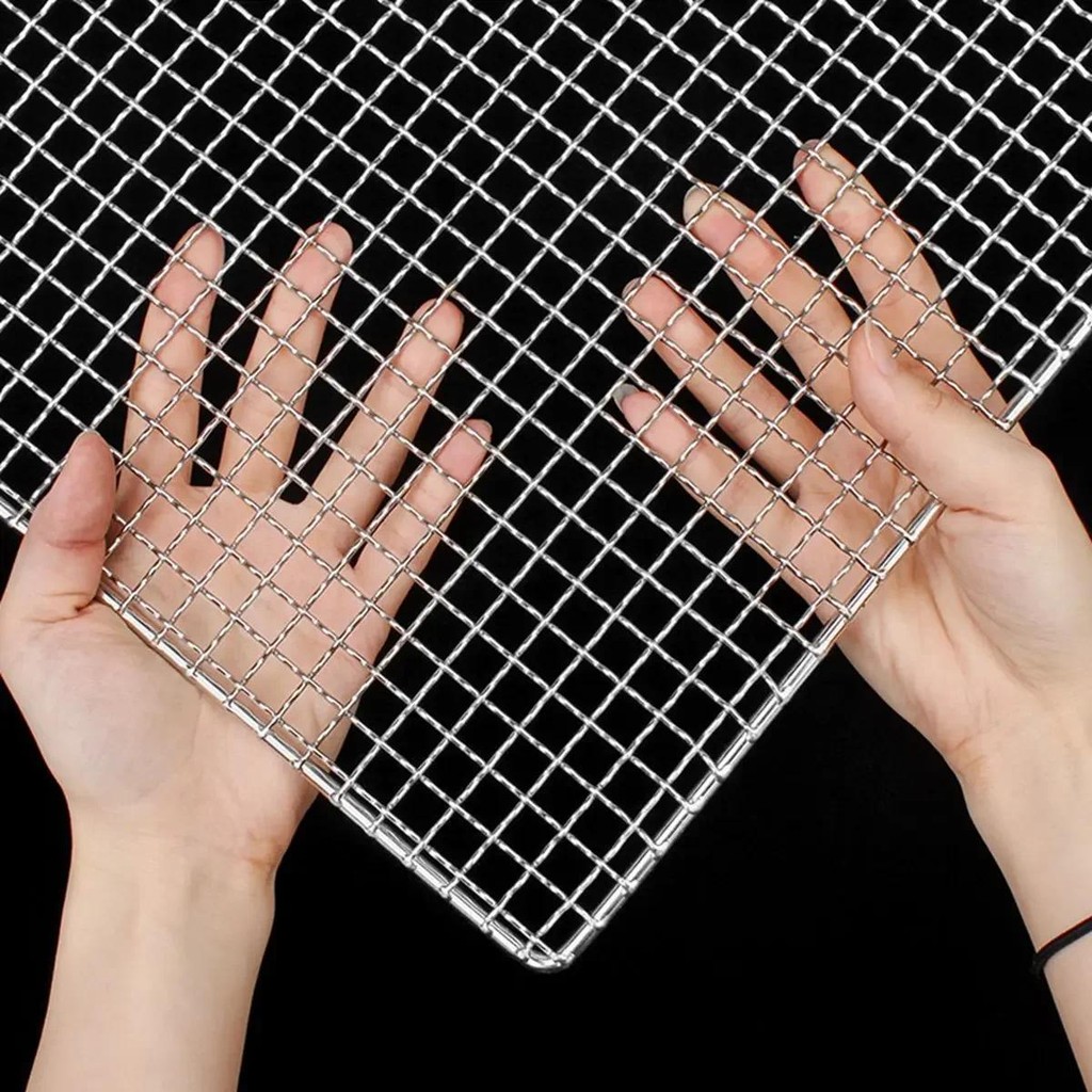Square BBQ Grill 304 Stainless Steel Mesh BBQ Grills Grate Grid Wire ...