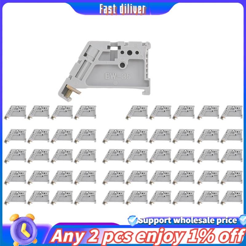 In stoick-50Pcs 35mm DIN Rail Terminal Block End Stopper Mounting Clips ...