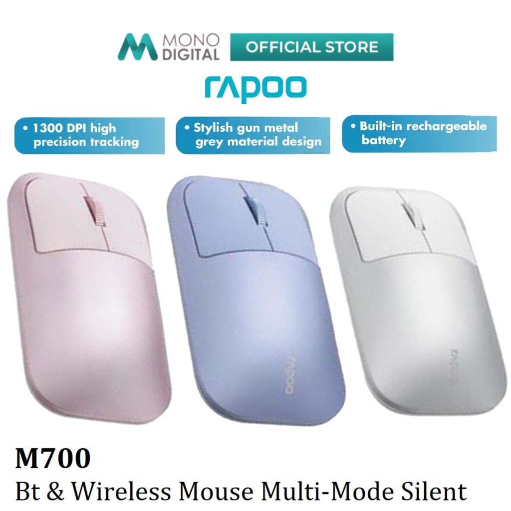 RAPOO M700 TETIKUS MULTI-MODE / BLUETOOTH & WIRELESS OPTICAL MOUSE WITH ...