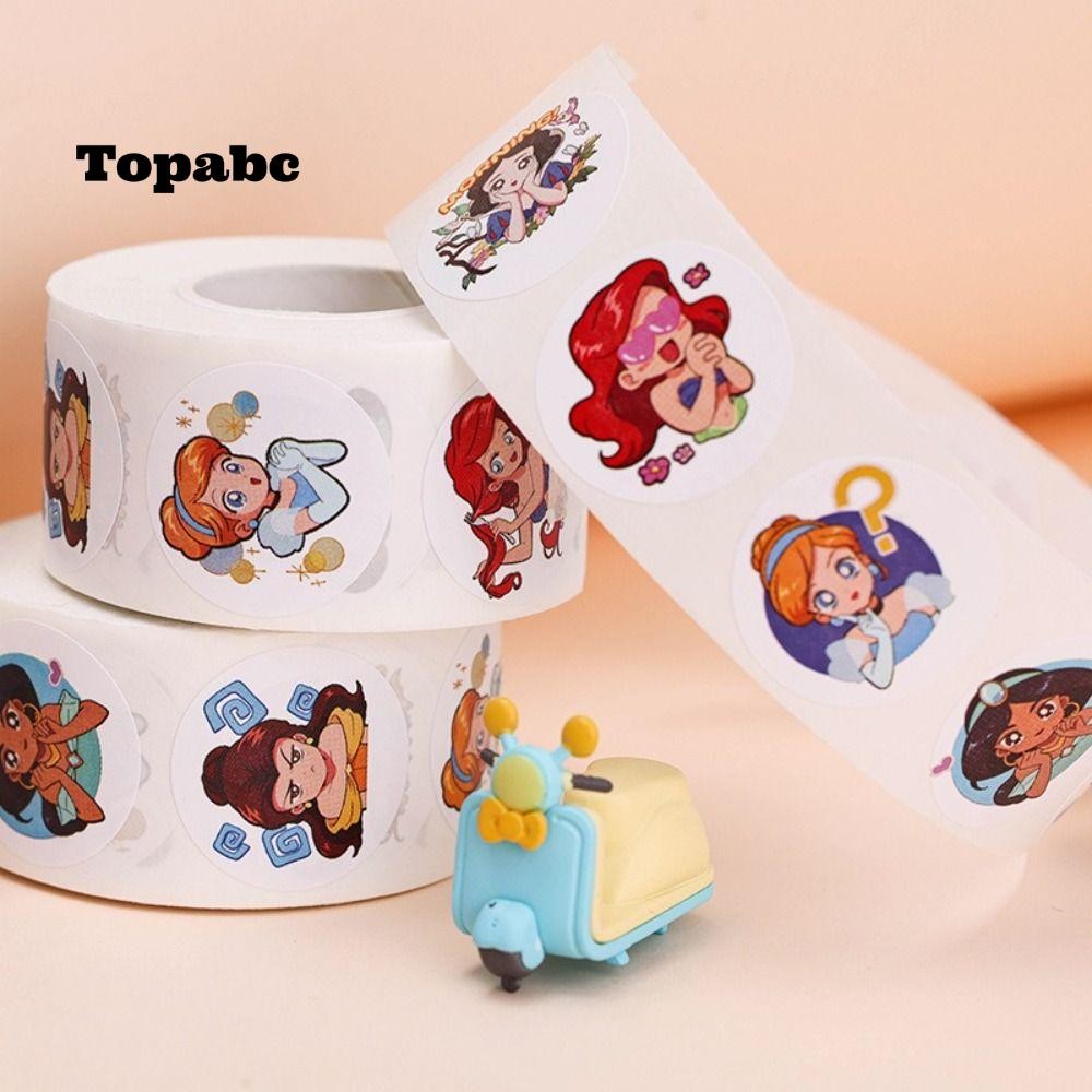 TOPABCS Adhesive Tape, Round Shape Light Weight Disney Princess Sticker ...