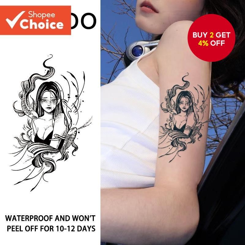 Temporary Tattoos Waterproof Long Lasting Herbal Fake Tattoos for Men ...