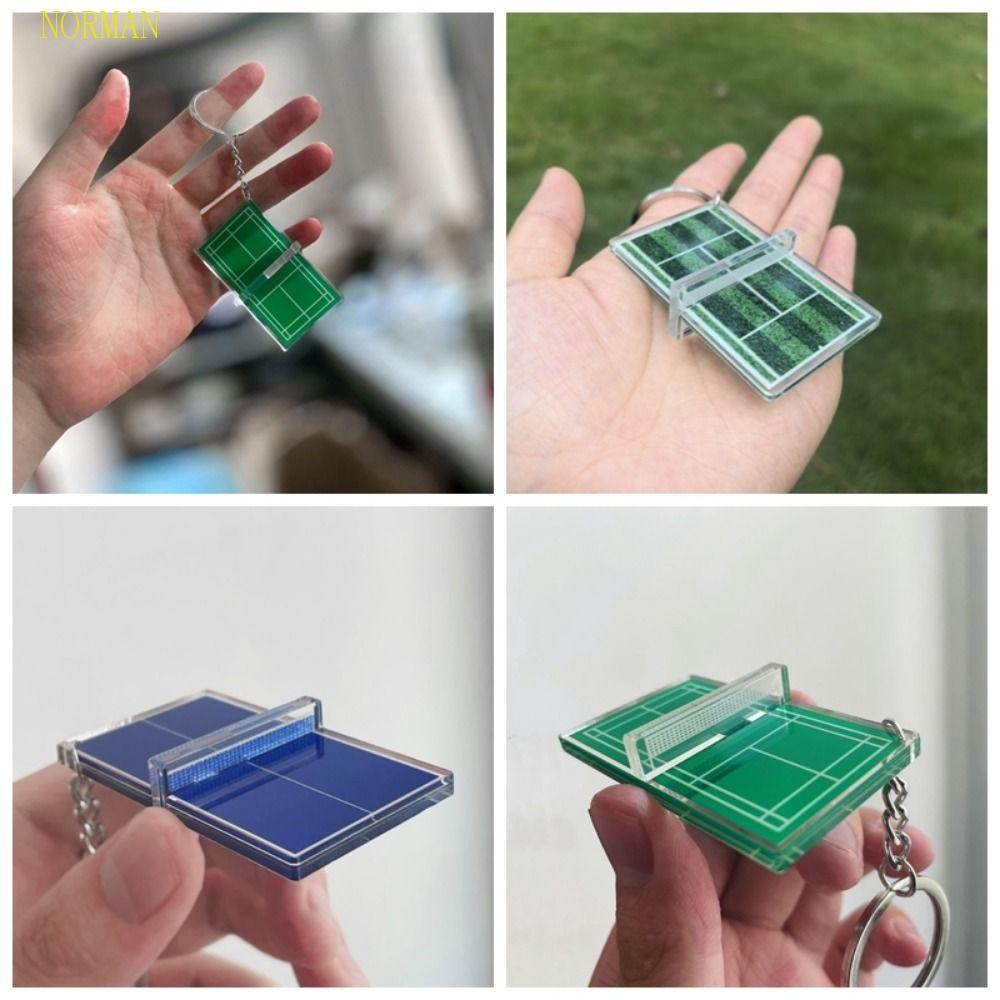 NORMAN Badminton Playground Keyring, Acrylic Three-dimensional ...