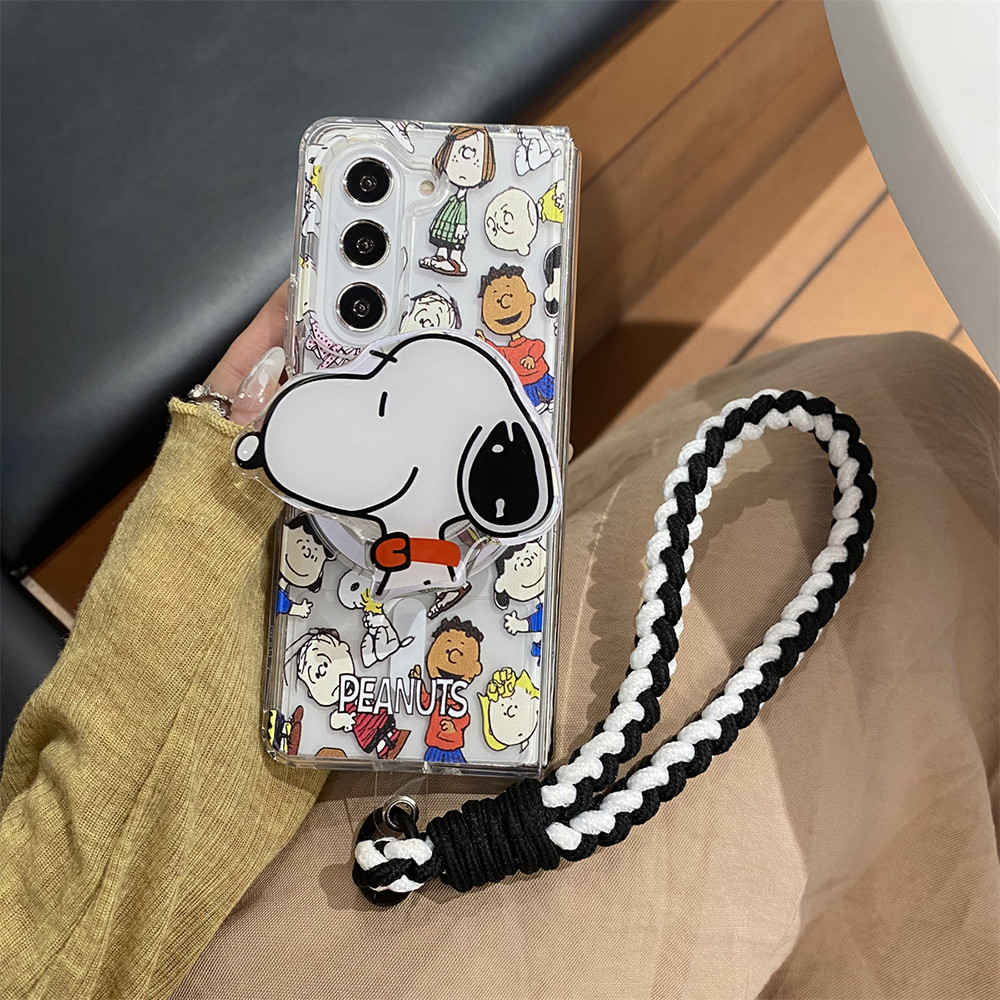 Cartoon Snoopy Magnetic Hard Case for Samsung Galaxy Z Fold 6 / Z Fold ...