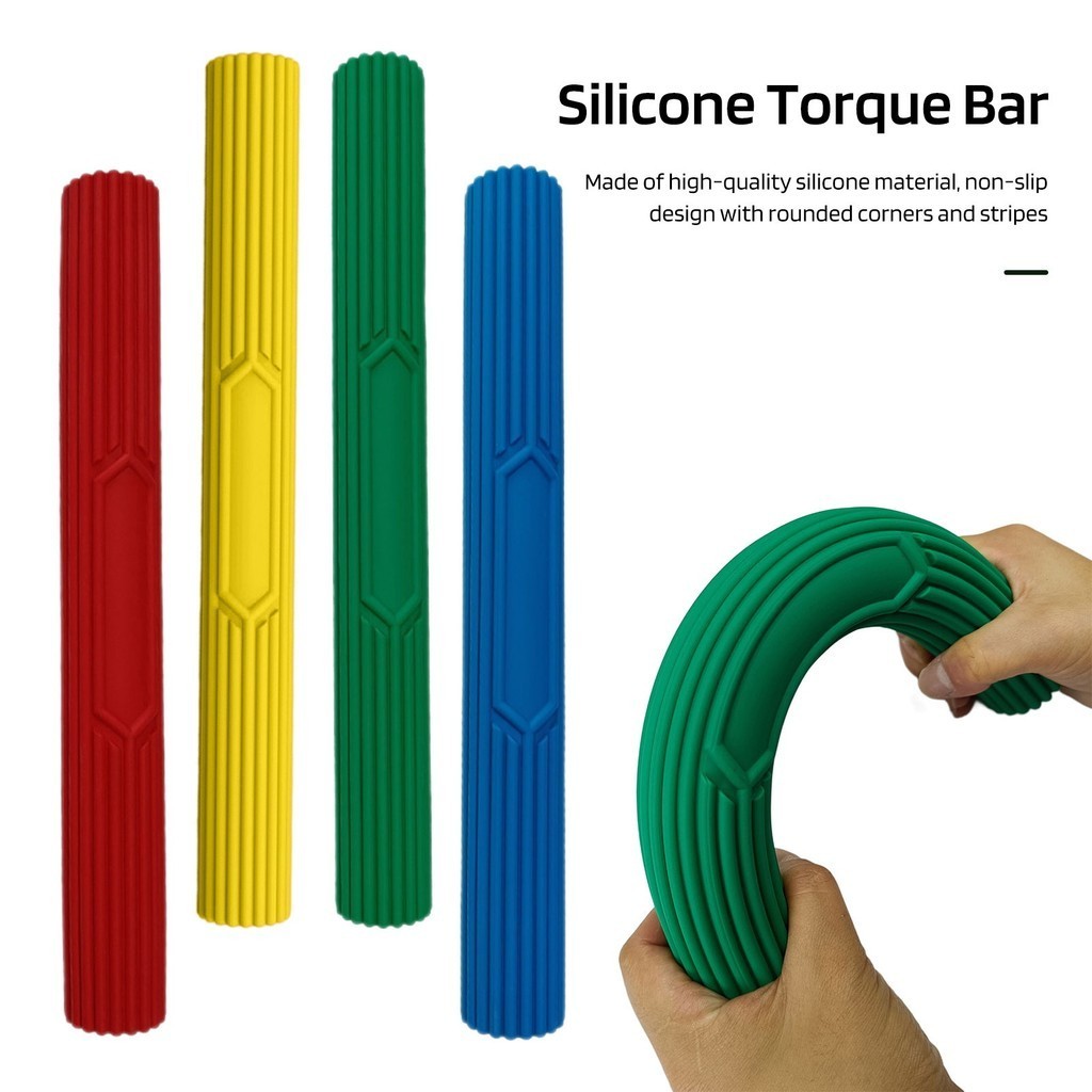Silicone Flex Therapy Bar Strength Training Twist Bar Tennis Elbow ...