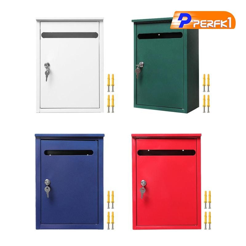 [Perfk1] Wall Mount Mailbox Easy Installation Storage Box Large ...