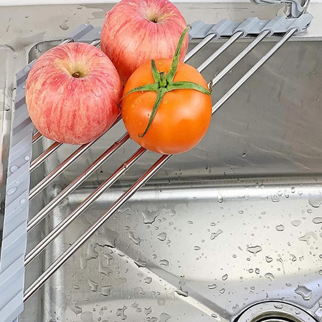 Sink Dish Drainer Rack Triangle Sink Corner Roll-up Dish Drying Rack ...