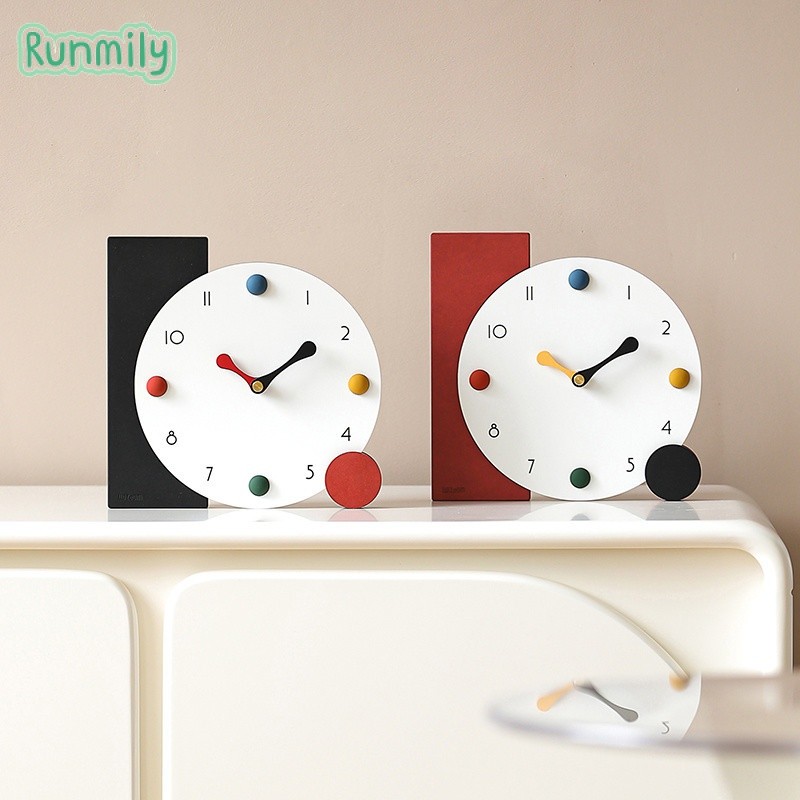 Nordic Table Clock Home Decor Minimalist Desk Clock TV Cabinet Ornament ...