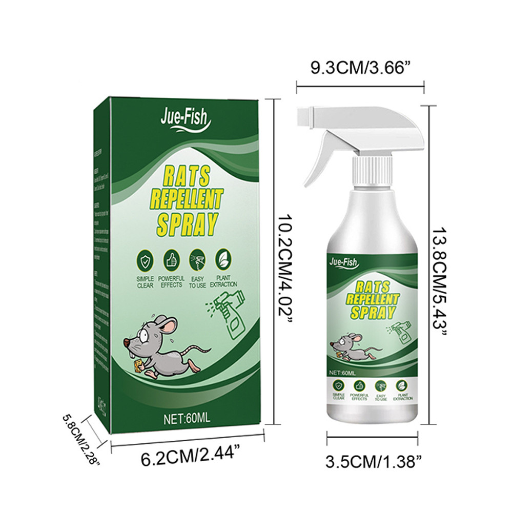Car Mouse Control Spray Plant-Based Formula Mouse Repellent Peppermint ...