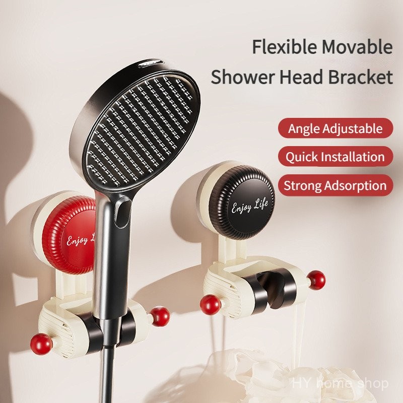 Suction Cup Shower Head Holder No Drill Adjustable Shower Bracket Wall ...