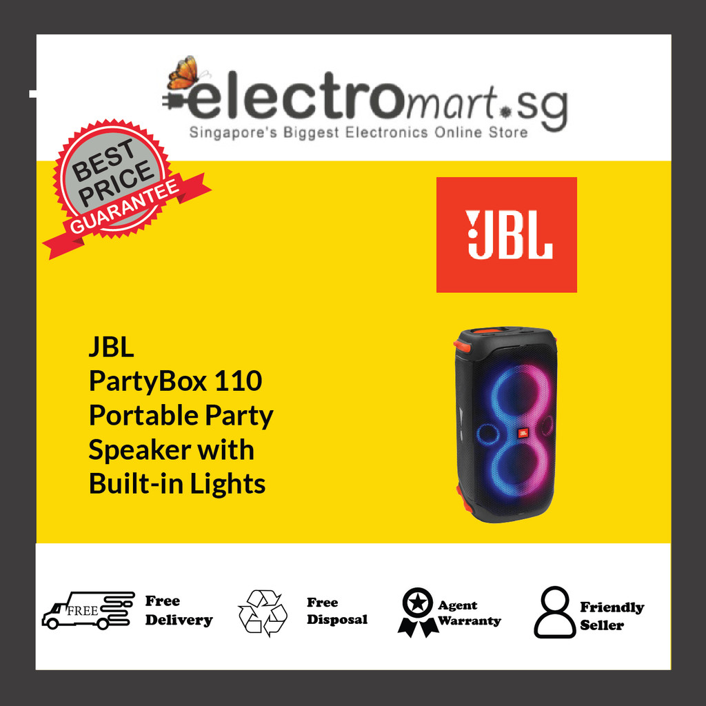 JBL PartyBox 110 Portable Party Speaker with Built-in Lights | Shopee ...