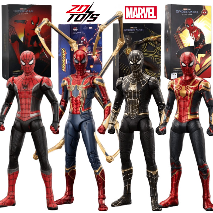 ZD toys Marvel Avengers Legends Spider Man Peter Parker Gold Black Red ...