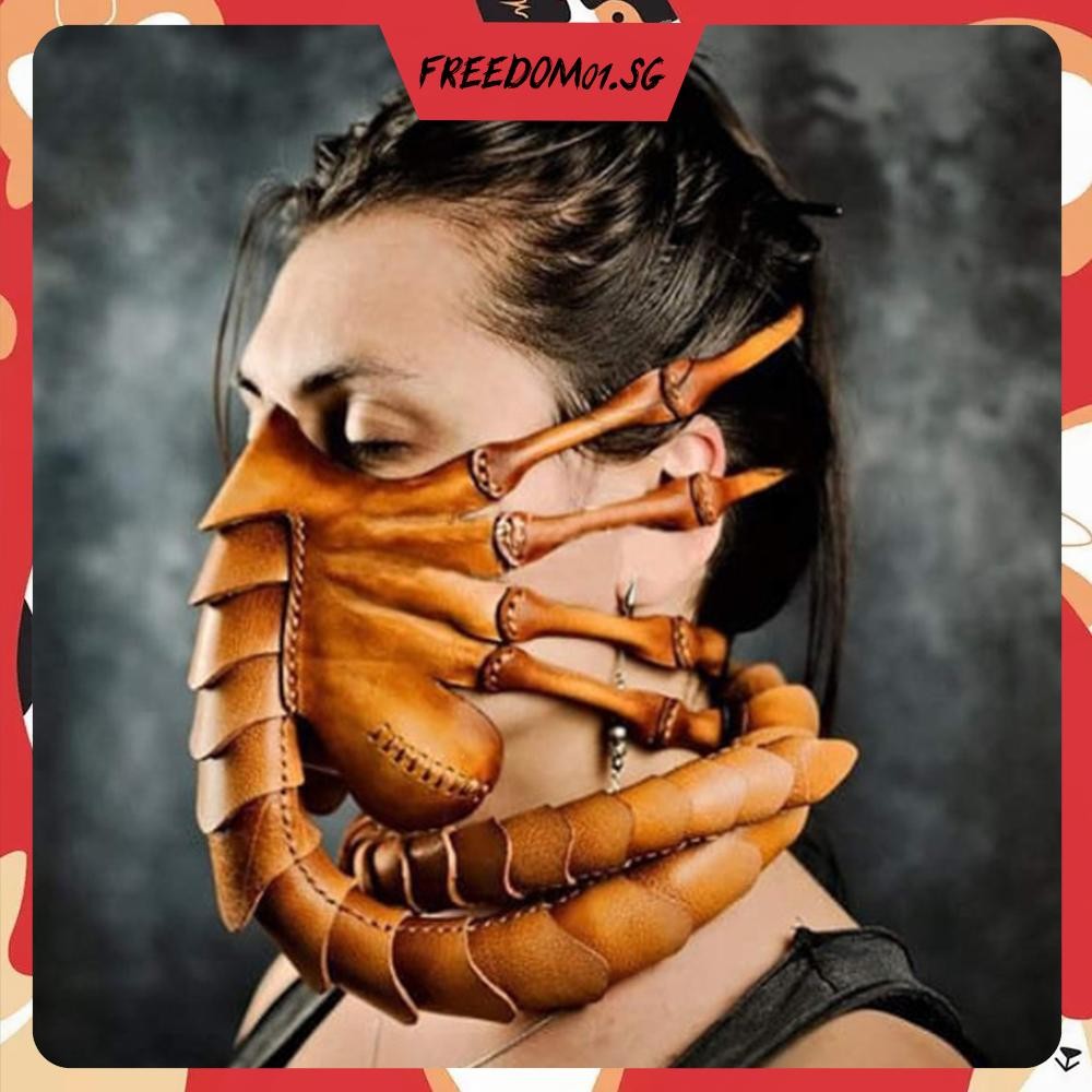 [Freedom01.sg] Halloween Facehugger Scorpion Mask Latex Alien Claws ...