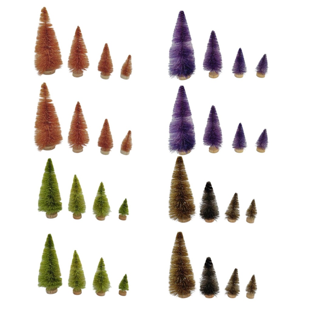 [Finevips1] 8x Artificial Christmas Tree Brush Trees Small Crafts ...