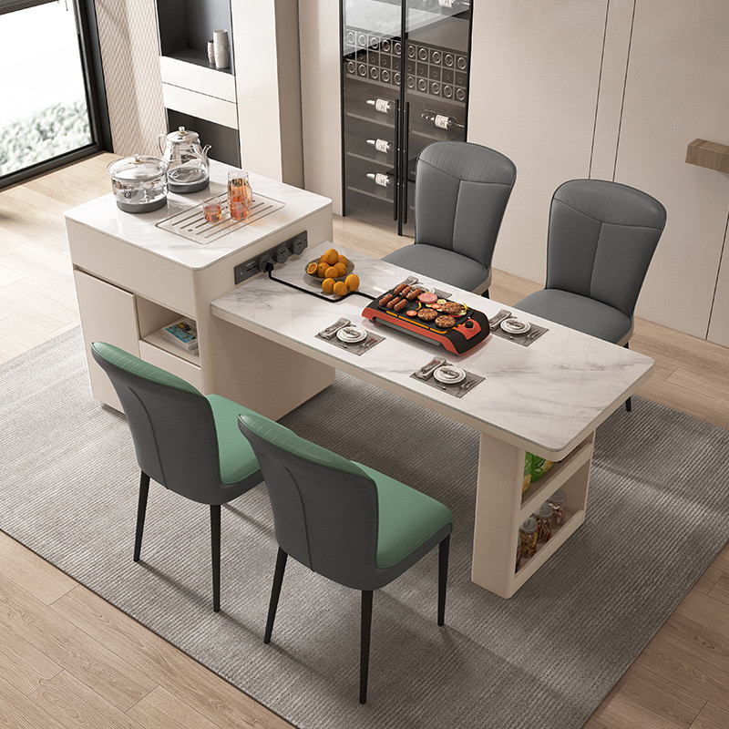 Kitchen Island Dining Table Integrated Retractable Modern Simple ...