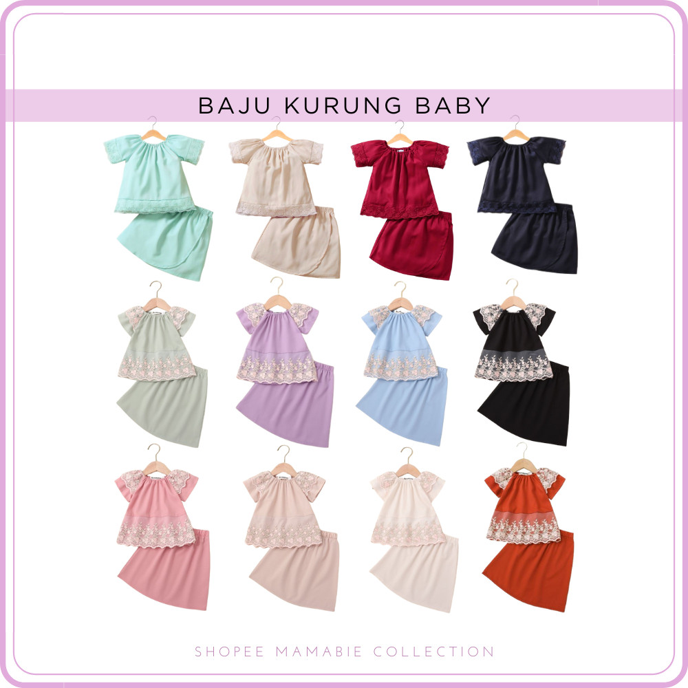 NEW Baju Kurung Baby Newborn Girl Baju Raya Budak Perempuan 2026 Sage ...