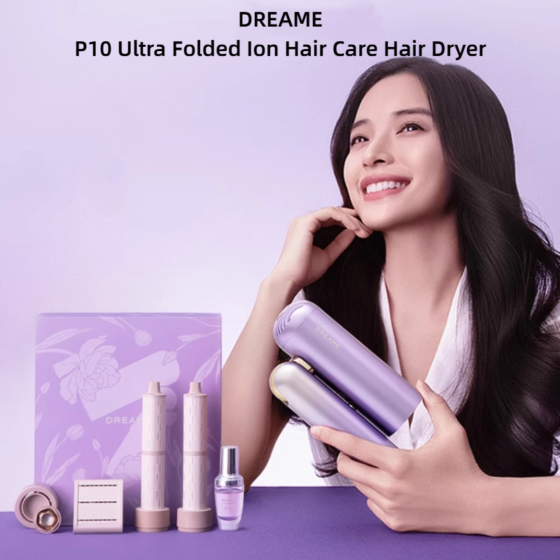 DREAME P10 Ultra Foldable Hair Dryer Travel Hotel Negative Ion Hair ...
