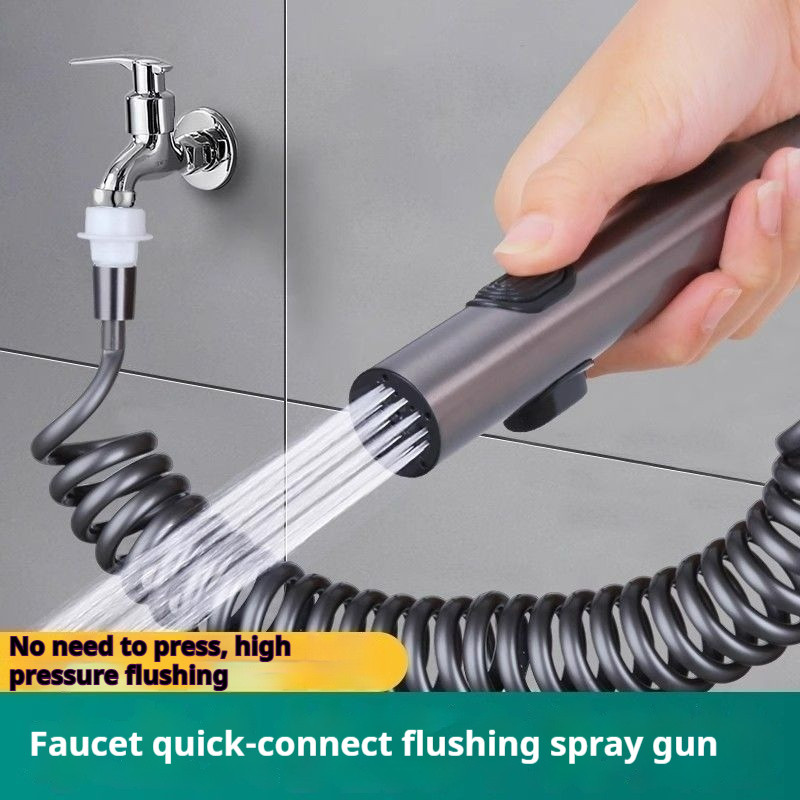 [Quick Connect Spray Gun] Washing Machine Faucet Extender Balcony ...