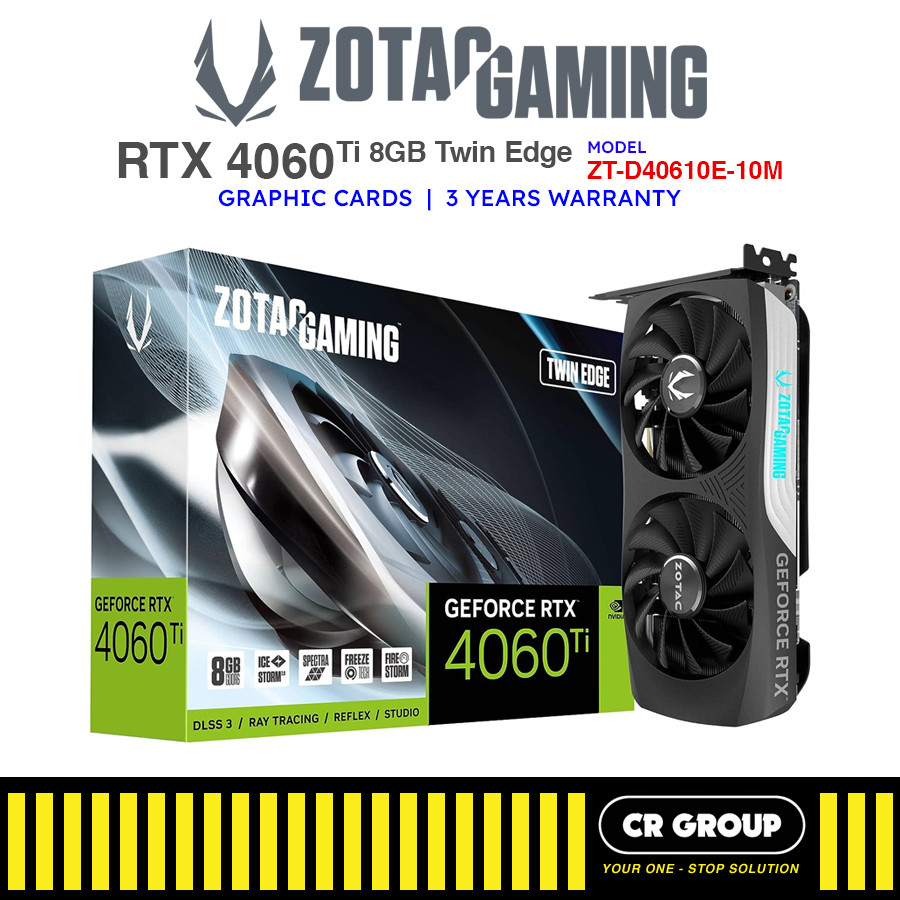 ZOTAC GAMING - RTX 4060 Ti - 8GB Twin Edge OC Black/White - 2535 ...