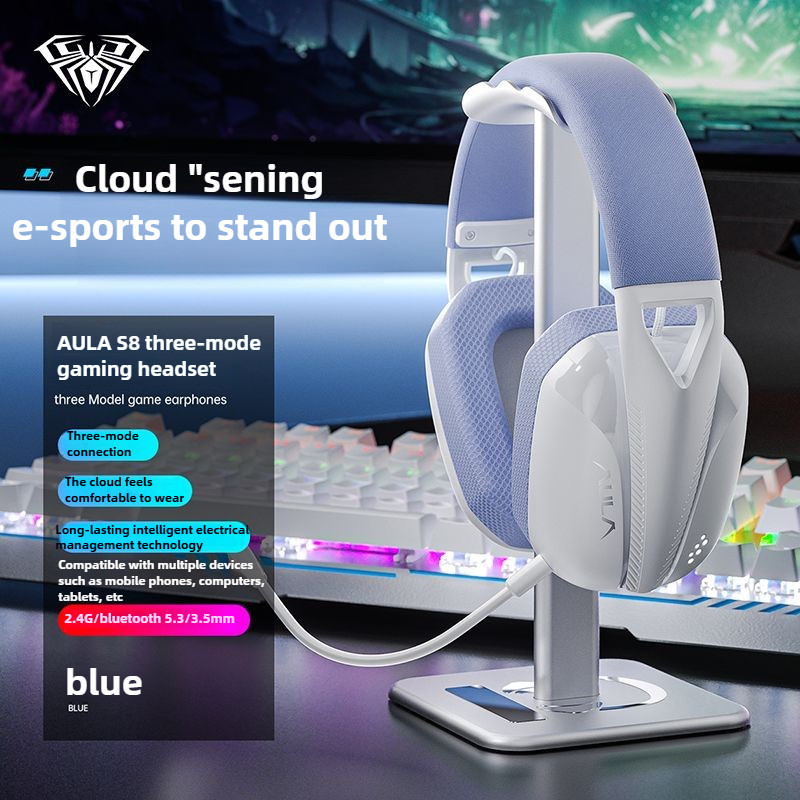 AULA S8 Esports Gaming Headset with Three Mode Connection Lightweight ...