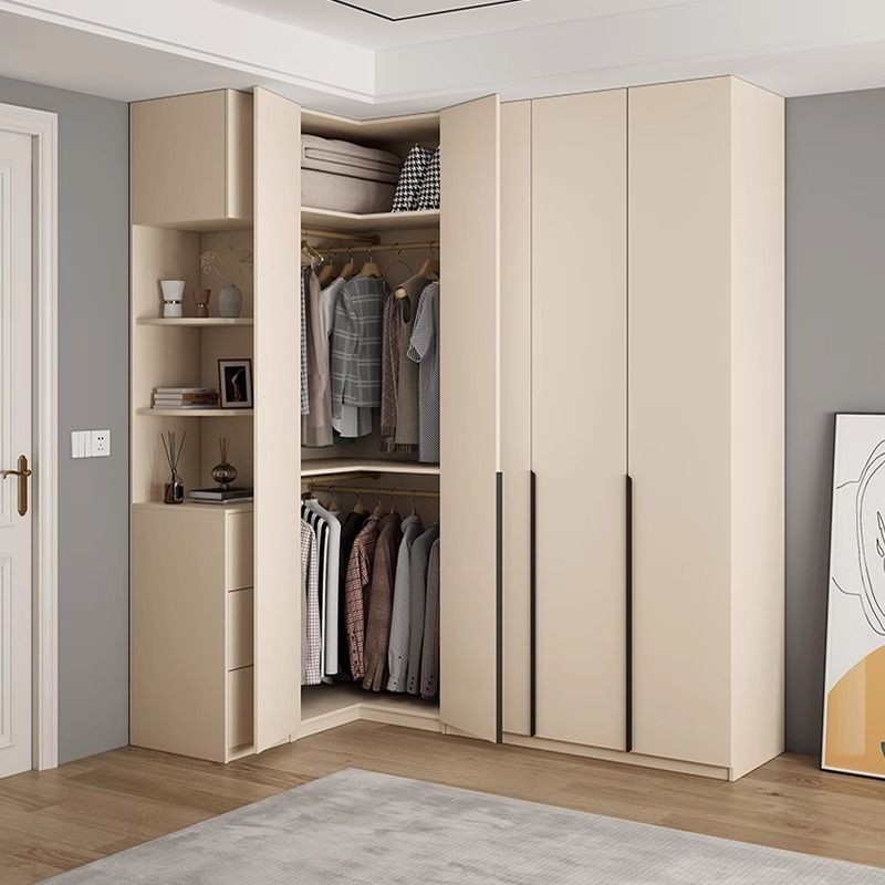 Wood Eurne Grade Solid Enf Board L Shaped Corner Wardrobe Modern