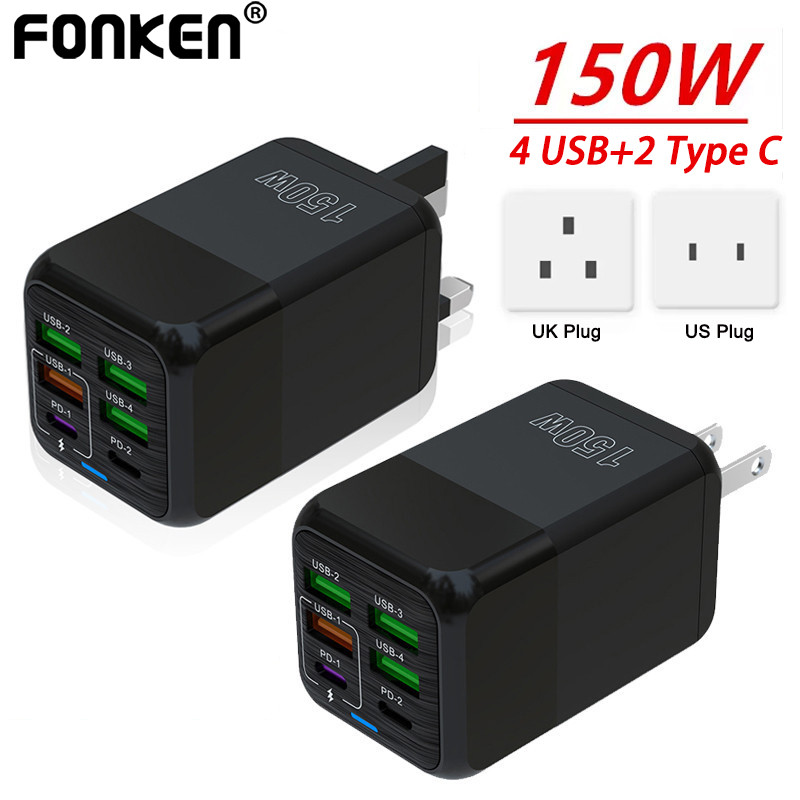 Fonken Multi-Ports USB Type C Wall Charger PD Type C Fast Charger UK US ... Fonken Multi-Ports USB Type C Wall Charger PD Type C Fast Charger UK US ...