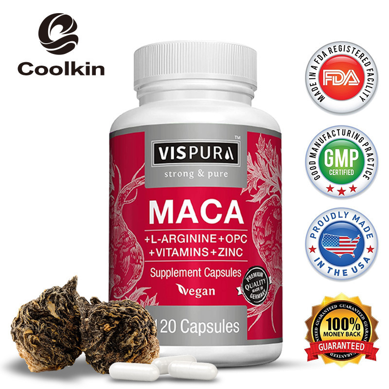 Maca Root 5000 mg + L-Arginine, Vitamins B6 + B12, OPC & Zinc, Unisex ...