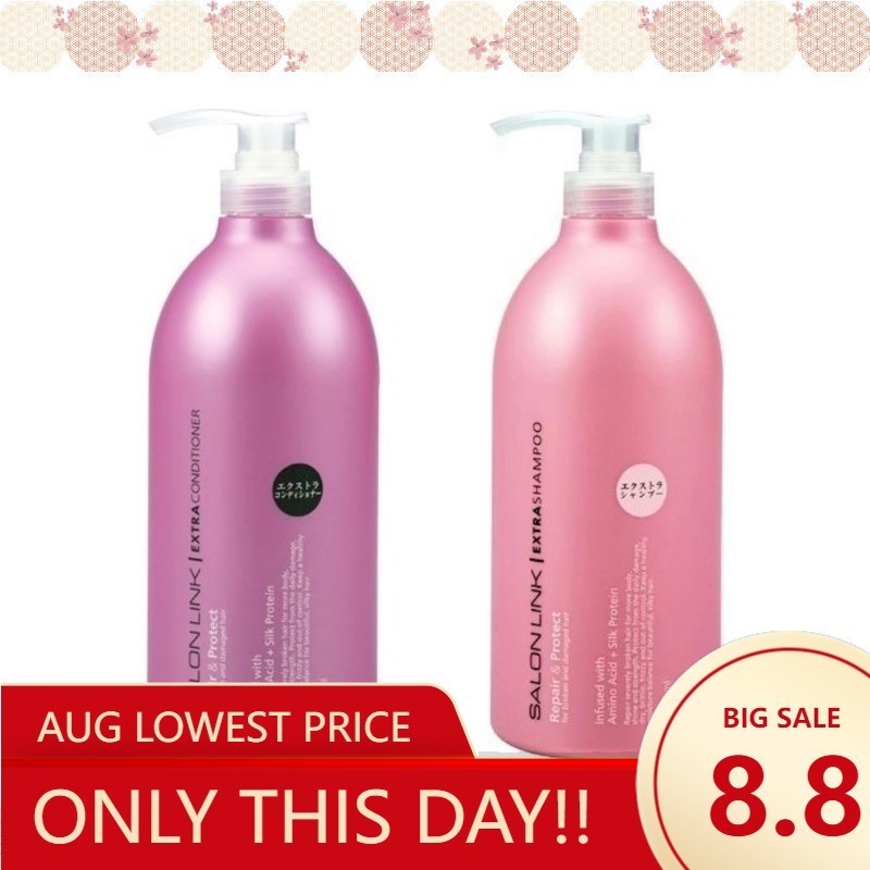 Salon Link Extra Shampoo and Conditioner Set Pump 1000ml | Shopee Singapore