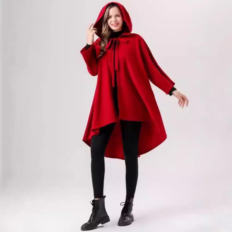 New Product Halloween cosplay Adult Sleeve Red Black Cloak Little Red ...