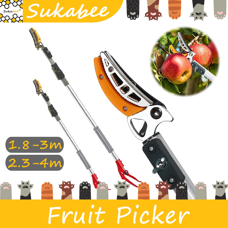 WARRANTY 4m Fruit Picker Scissors Telescopic High-altitude galah kait ...
