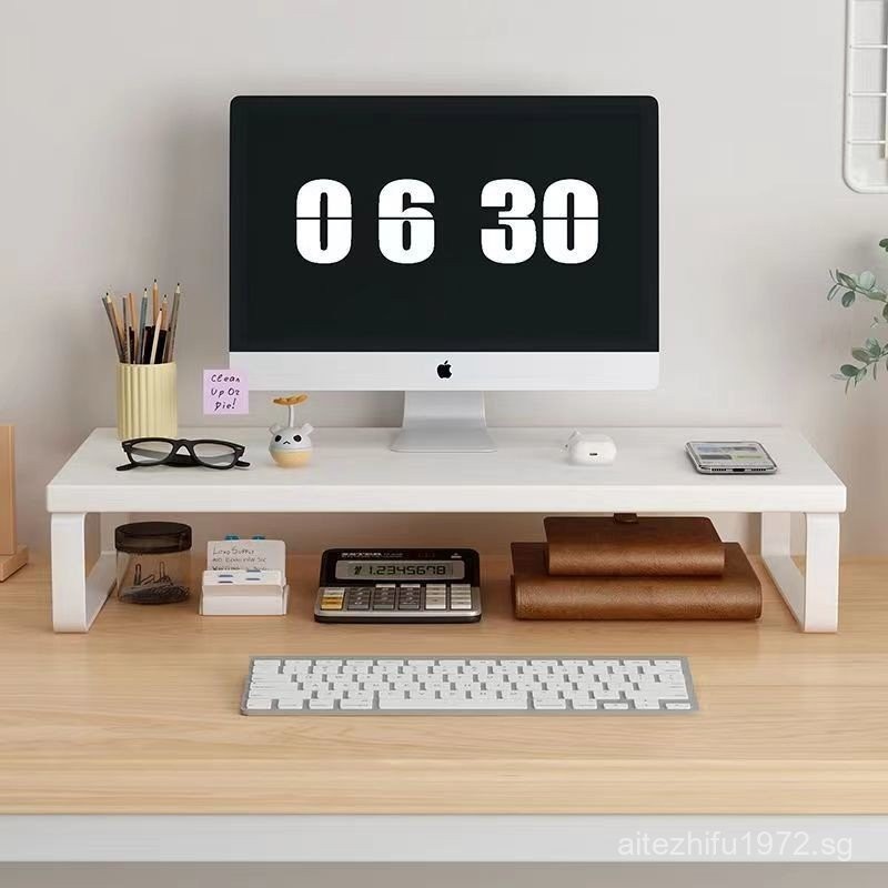 Desktop Elevated Rack Widened Desktop Computer Display Desk Storage ...