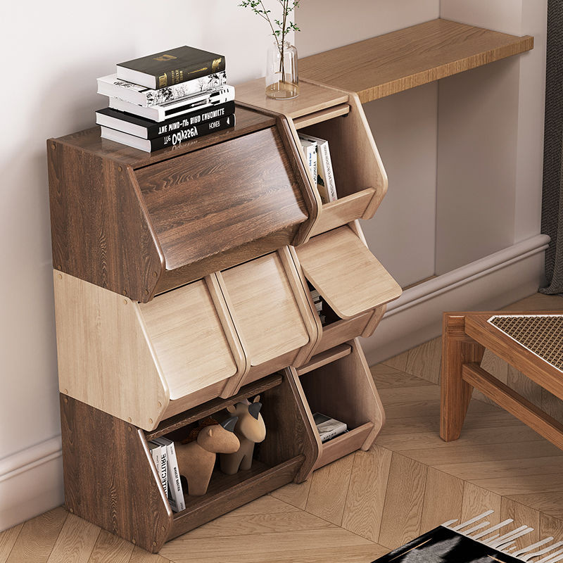 New Japanese-style simple wooden storage cabinet, organized storage ...