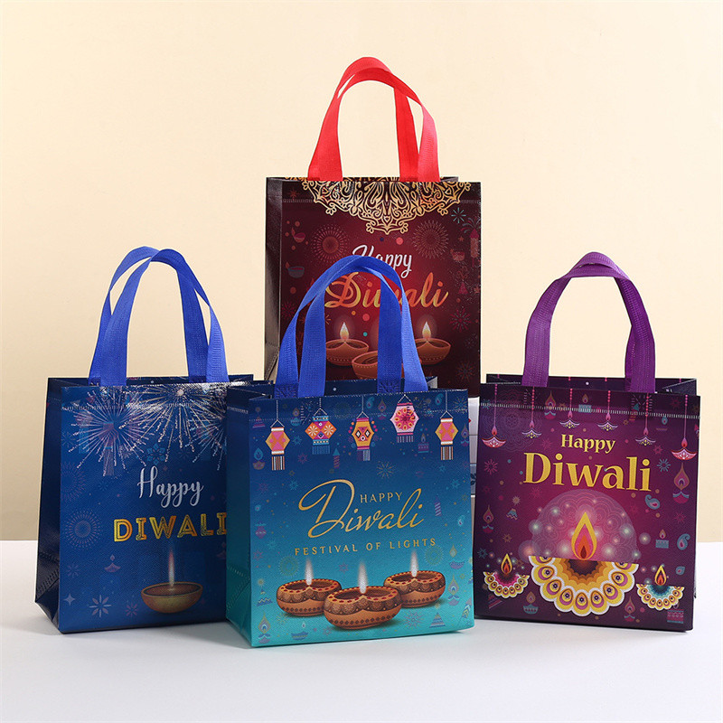 Diwali Holiday Non-woven Gift Bags Tote Bag Fabric Candy Packaging ...
