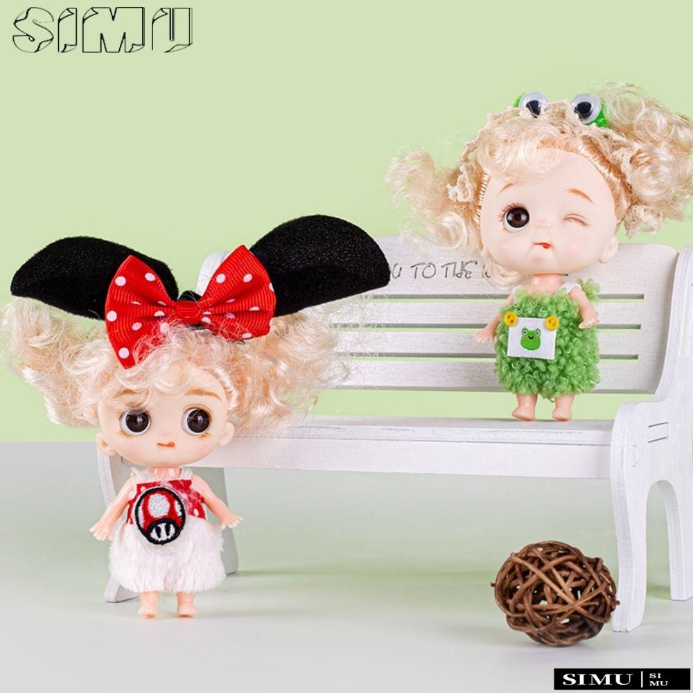 SIMULR Movable Jointed Dolls, 10cm Girls Doll Figurine, Cute DIY Dress ...