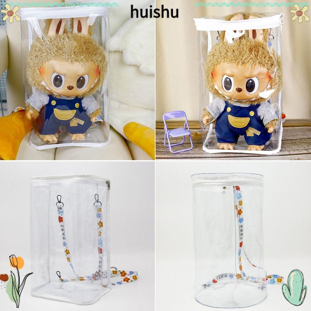 HS 40cm Cotton Doll Storage Bag, Large Labubu PVC Protective Bag Labubu ...