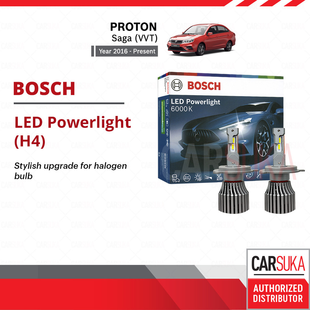 Bosch LED Powerlight Retrofit 6000K Proton Saga VVT (2016 - Present) H4 ...