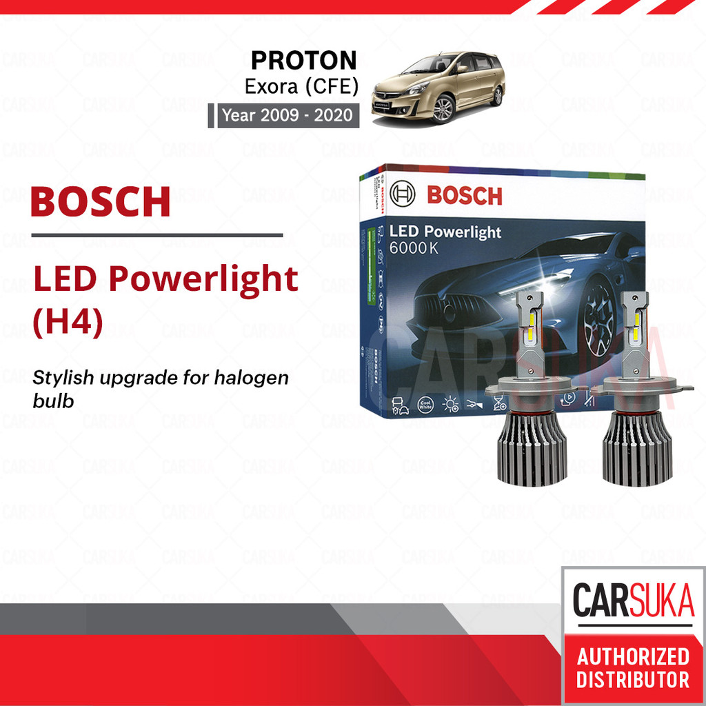 Bosch LED Powerlight Retrofit 6000K Proton Exora CFE Turbo H4 Car ...