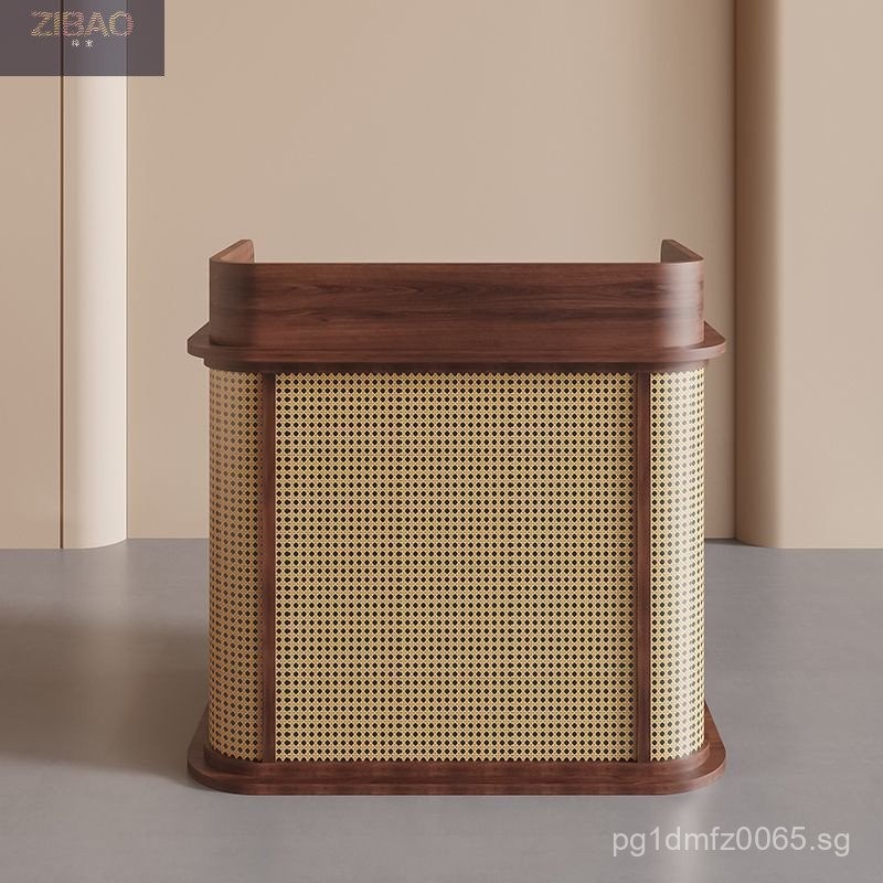 Rattan Woven Entrance Welcome Desk Restaurant Small Japanese Style ...