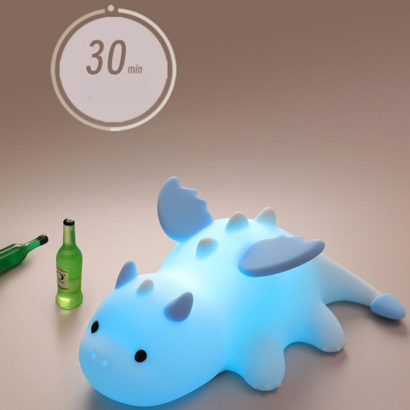 Cute Silicone Squishy Night Lamp Fox Rabbit Dimmable Nursery Nightlight ...
