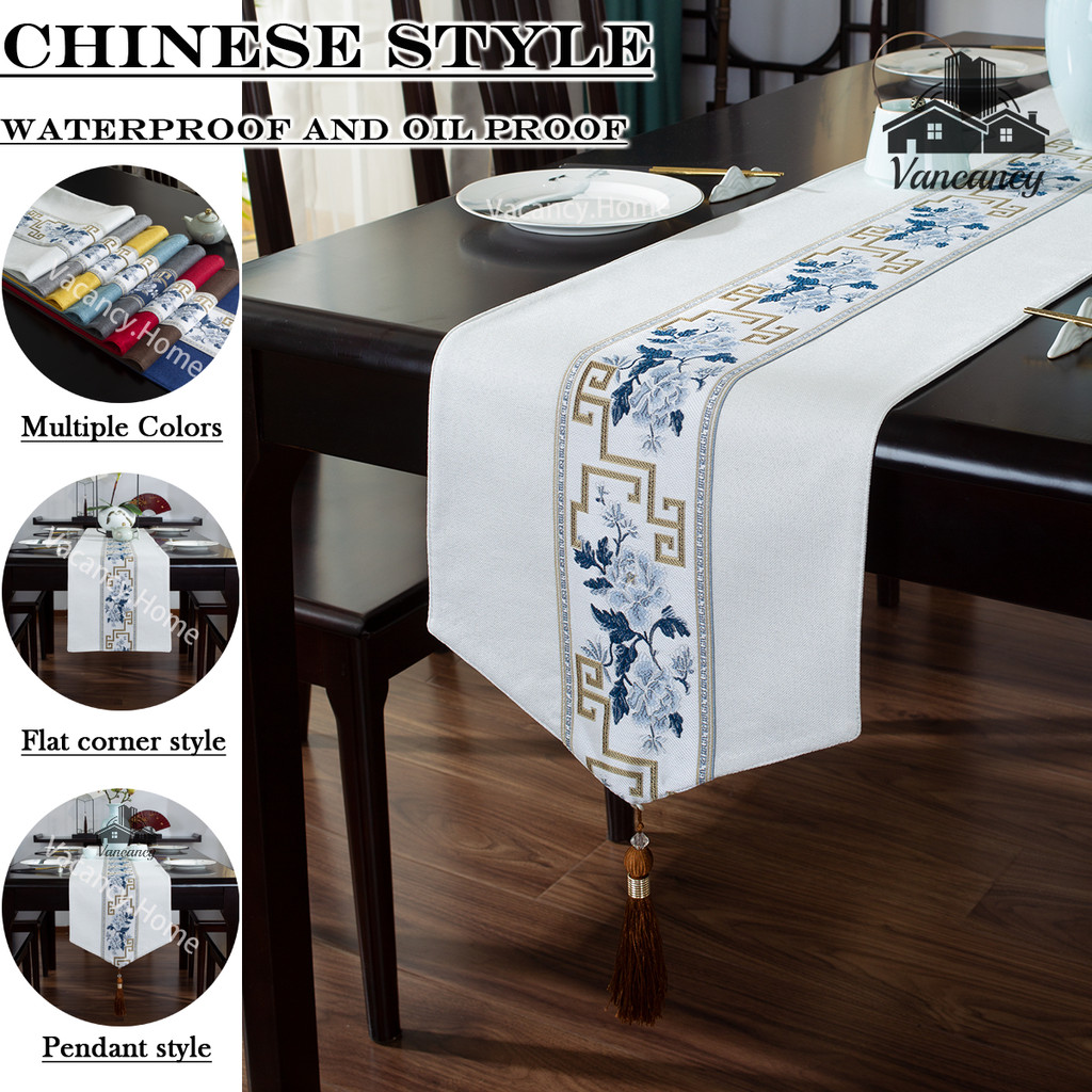 Luxurious Chinese Table Mat Premium Fabric Waterproof Oil Proof Table ...