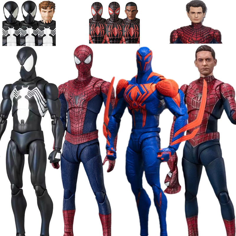 Action Figure Spiderman Articulado Tobey Maguire Andrew Garfield Mafex ...