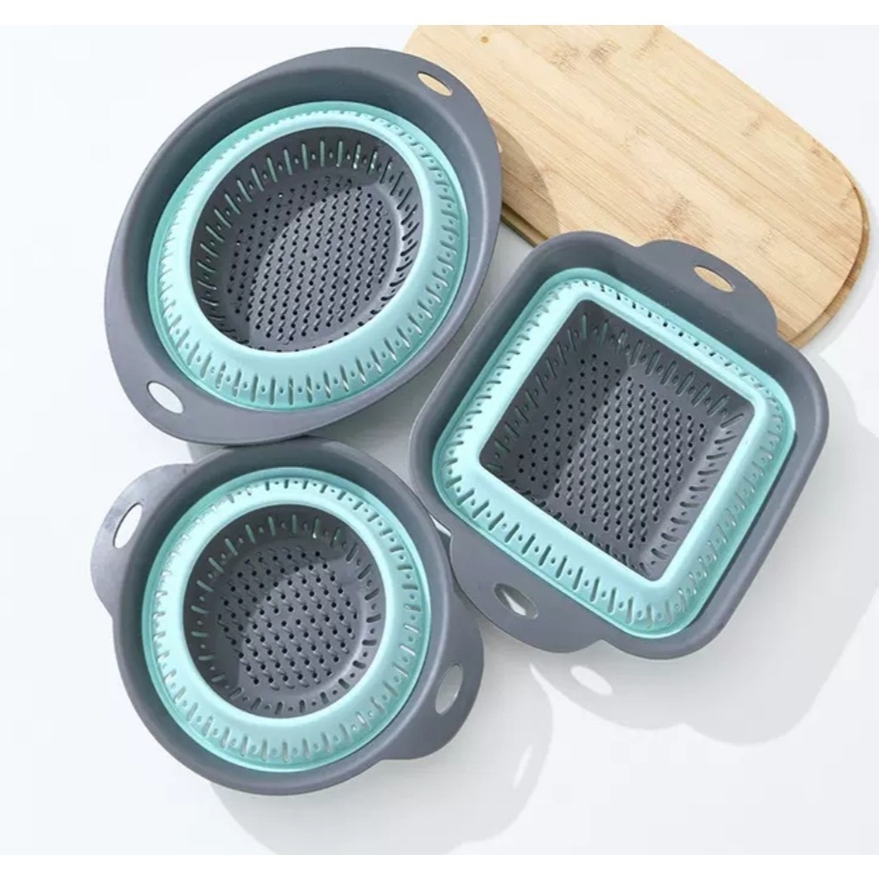 H 993 Fruit Vegetable Washing Strainer Container Oval Collapsible ...