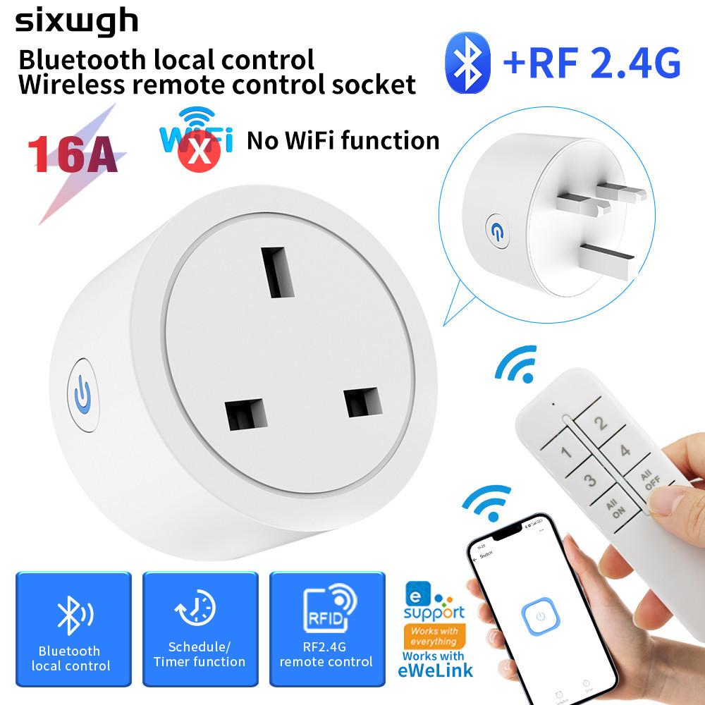 Bluetooth socket local control smart socket RF2.4G wireless remote ...