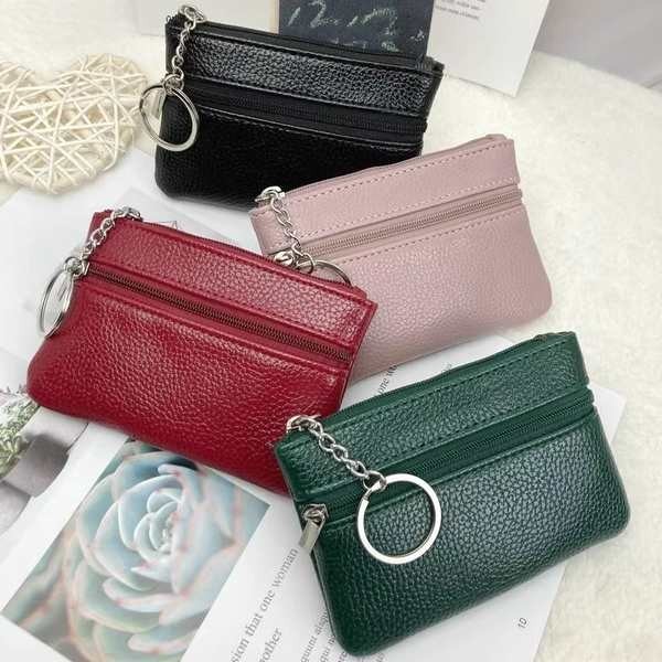 wallet with coin pouch coin pouch Leather coin purse, top layer cowhide ...