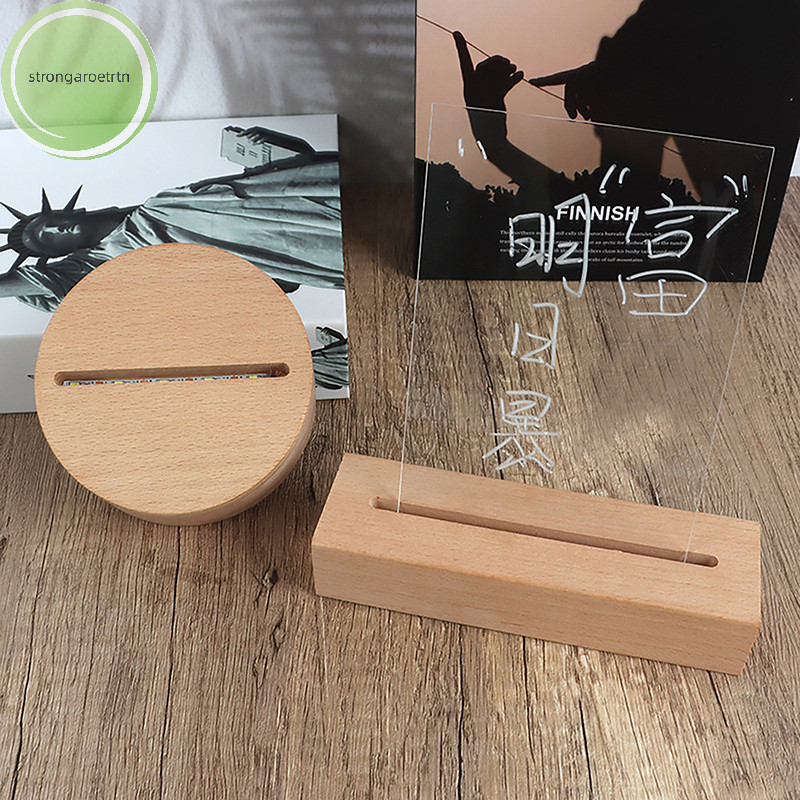 strongaroetrtn AAA Powered Wood Base Led Light Display Stand For ...