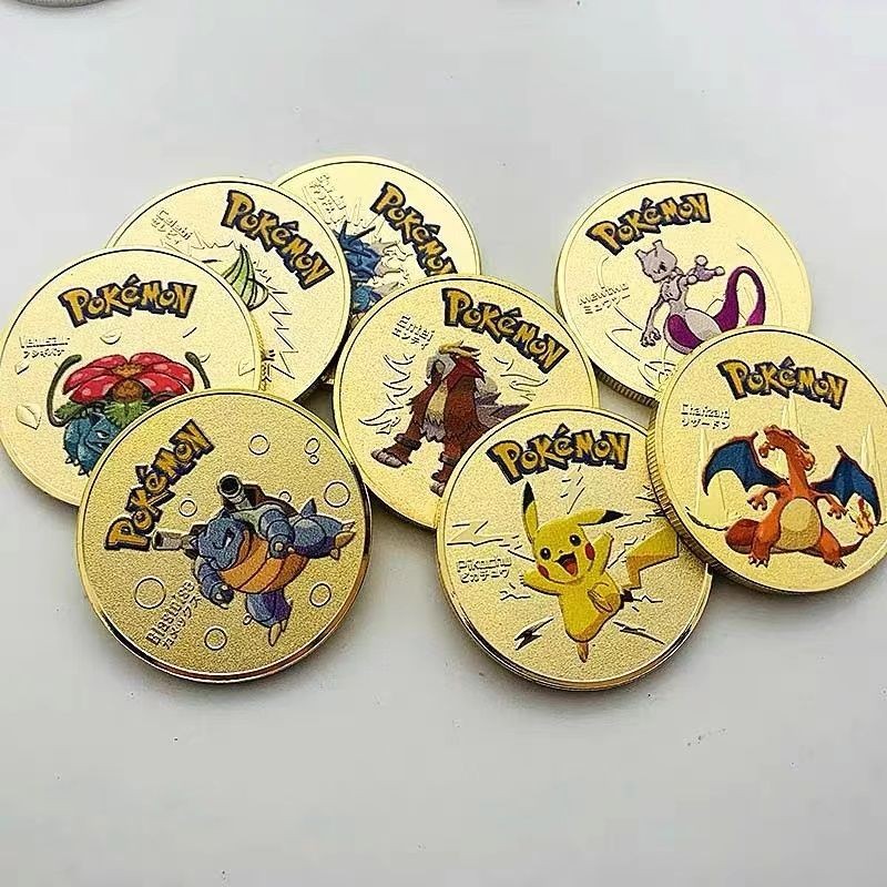 Pokemon commemorative coins Pokemon Pokemon Pikachu gold coi精灵宝可梦纪念币口袋 ...