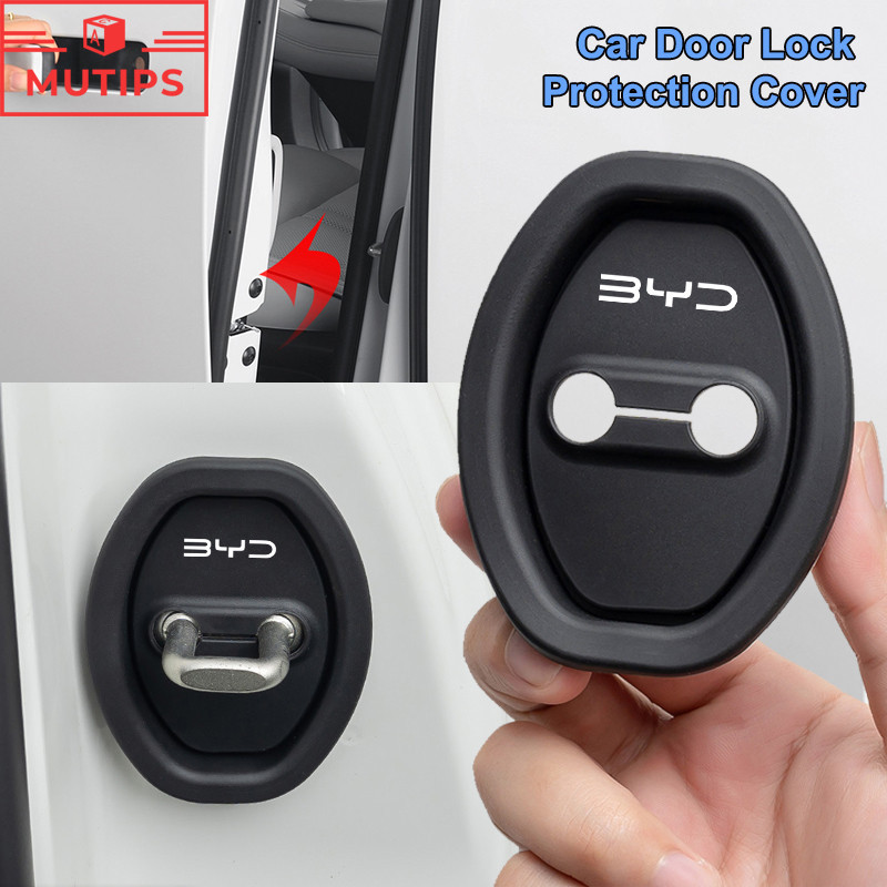 4Pcs/Set BYD Car Silicone Door Lock Cover Car Shock Door Latch ...